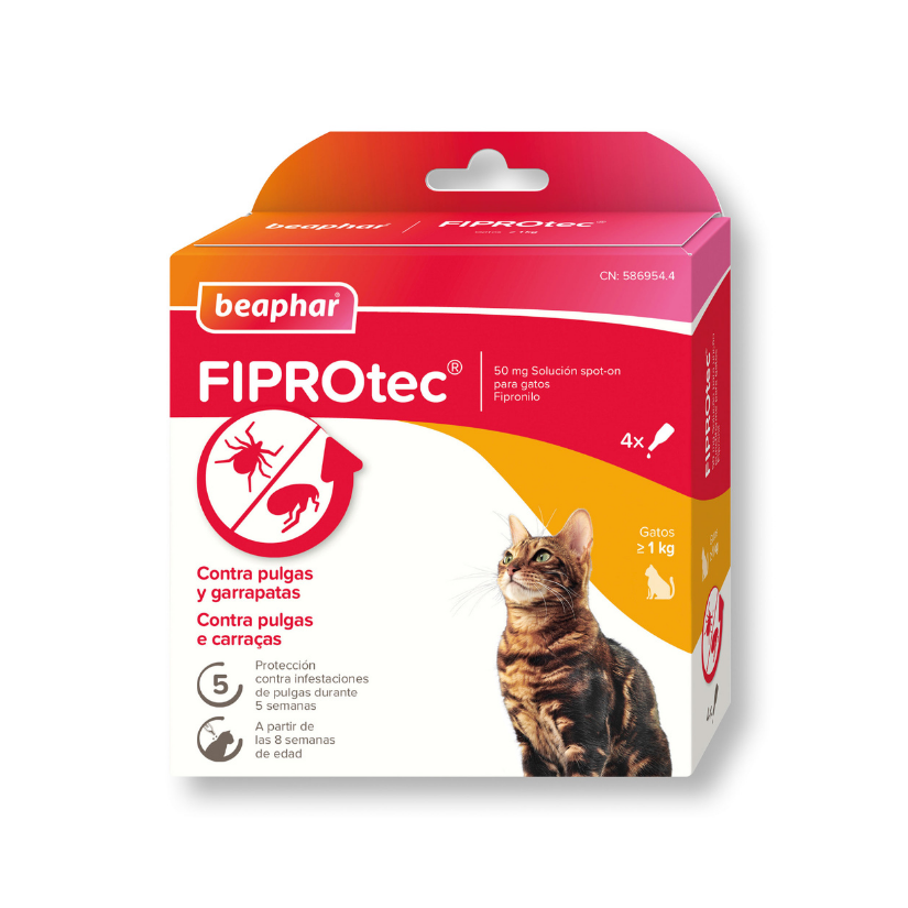 FIPROTEC Gato 0,5 ml (4 pipetas) l Albet Distribuidora Veterinaria