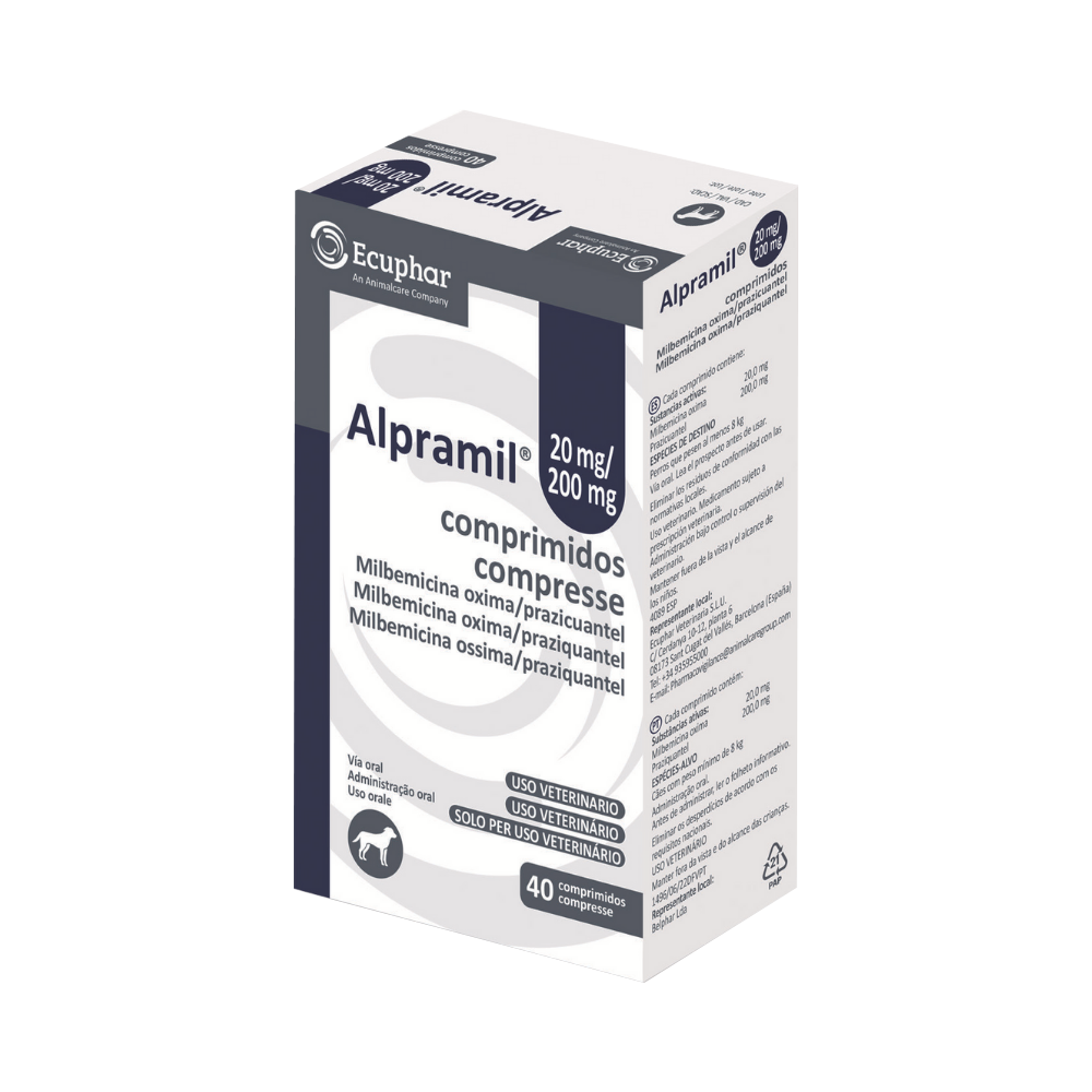 ALPRAMIL PERRO >8kg 20mg/200mg (40comp)
