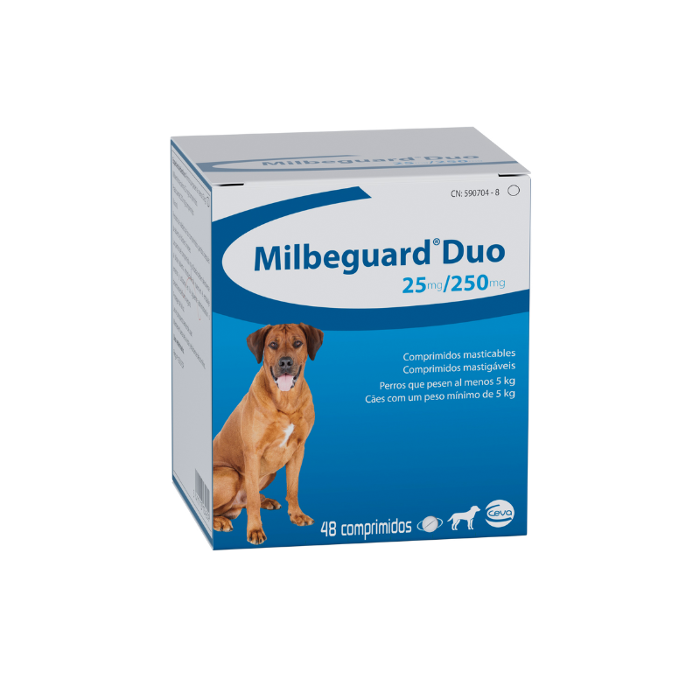 MILBEGUARD DUO 25/250 mg Perro Grande (48 comp.) l Albet Distribuidora ...